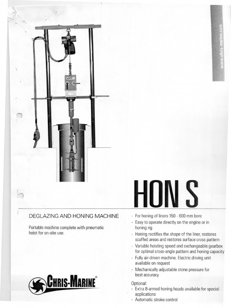 Honing Machine Type S and s2 | PDF | Manufactured Goods | Machines