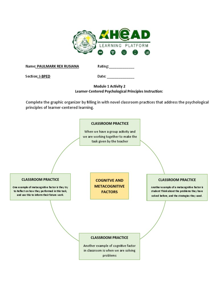 Educ 2 - Module 1 - Activity 2 | PDF | Classroom | Metacognition