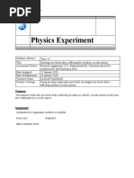 IA2 Physics Experiment Sample Response | PDF | Uncertainty | Experiment