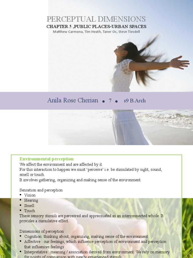 Perceptual Dimensions: Anila Rose Cherian | PDF | Perception | Senses