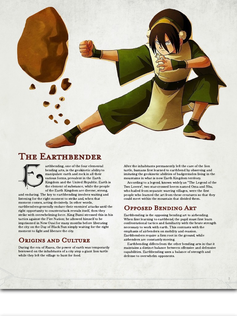 Earthbender - GM Binder | PDF