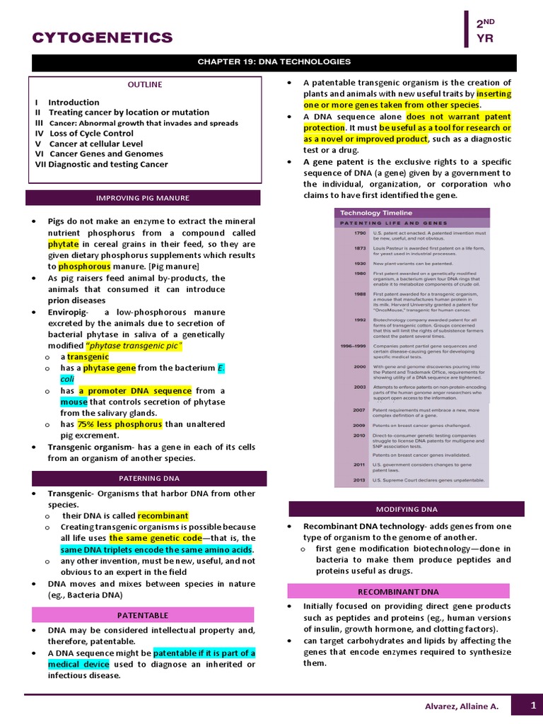 Chapter 19 DNA Technologies | PDF | Rna | Dna