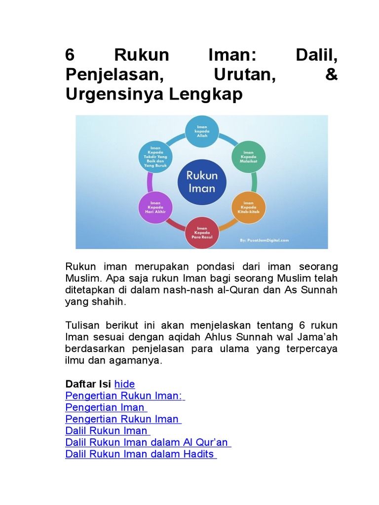 6 Rukun Iman | PDF