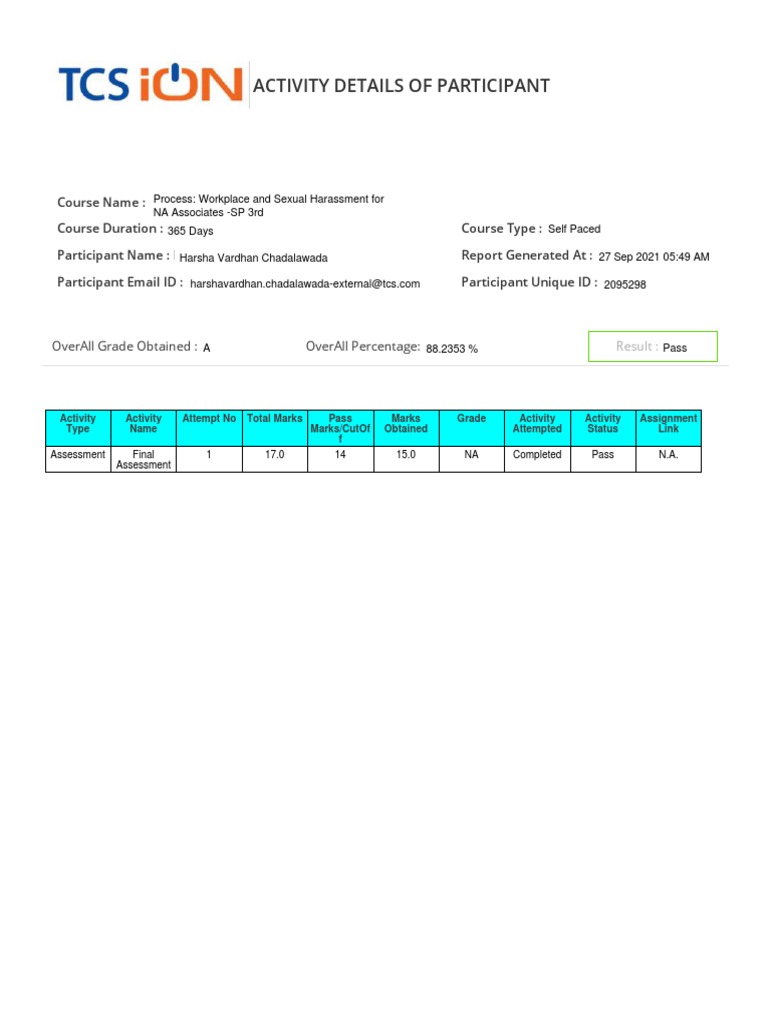 Harsha Vardhan Chadalawada Report | PDF