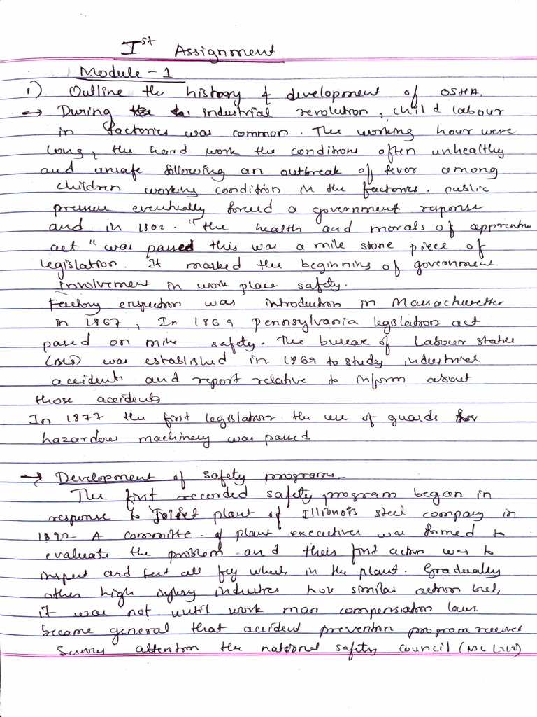 OSH - Assignments | PDF