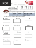 Palabras Con Ca Co Cu | PDF