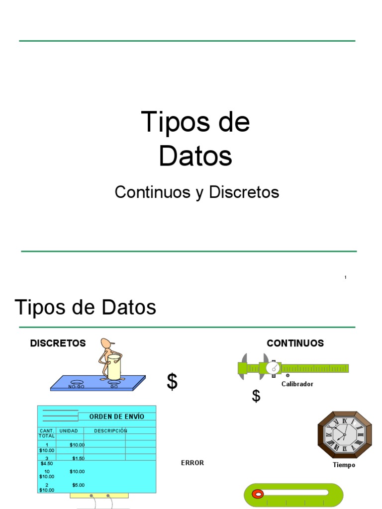 Tipos de Datos: Continuos y Discretos | PDF | Exactitud y precisión ...