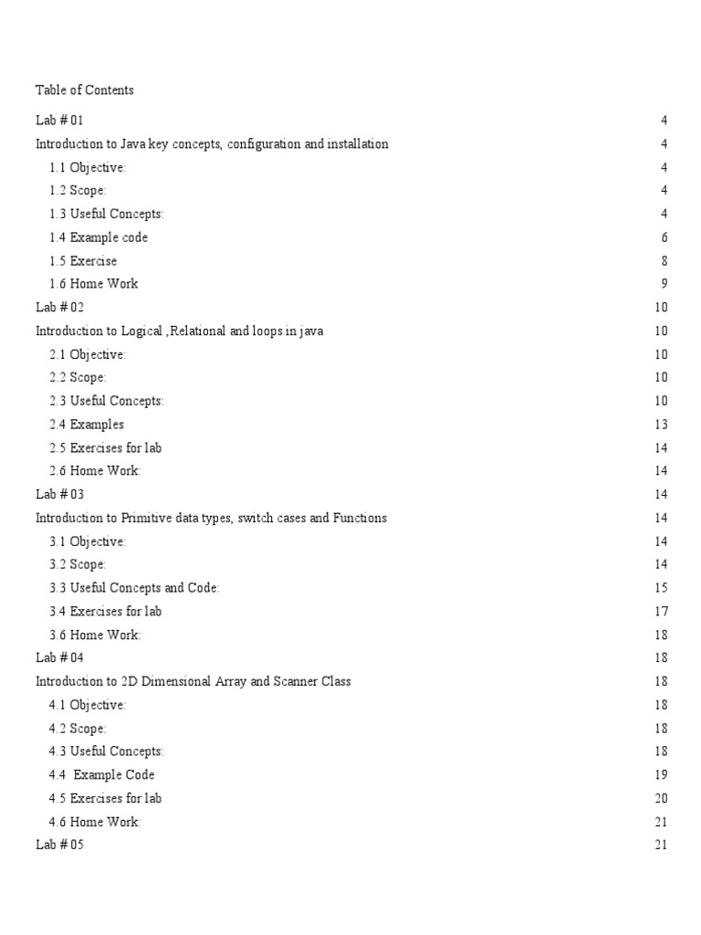 Java Lab Manual Pdf Method Computer Programming Class Computer