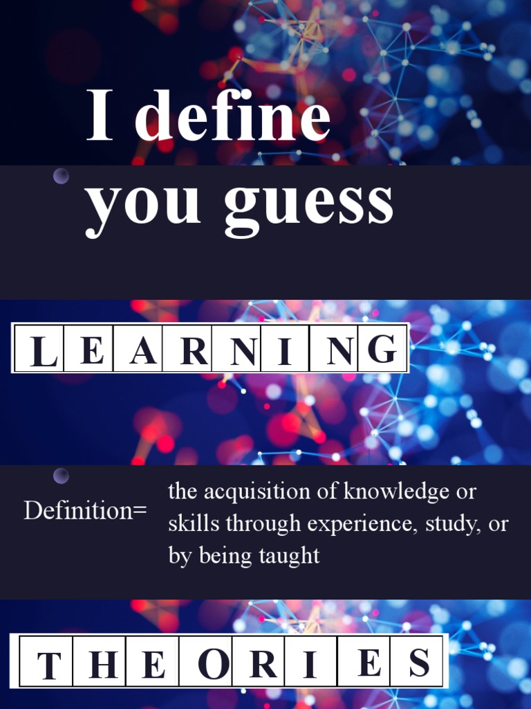 I Define You Guess | PDF | Learning | Behaviorism