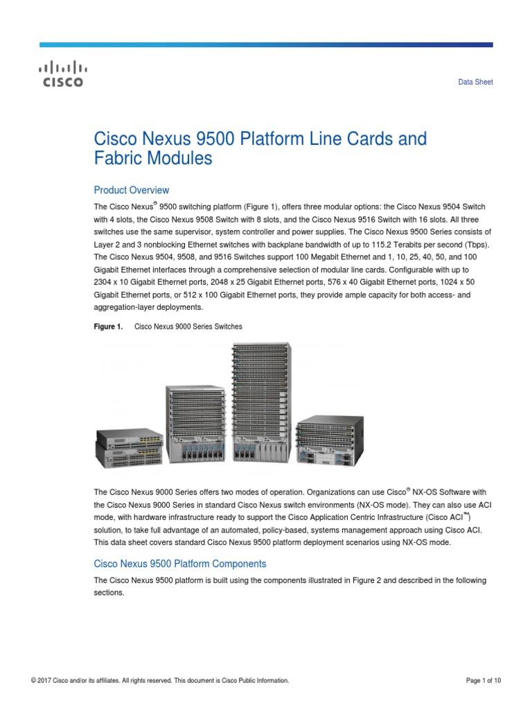 Cisco Nexus 9500 Platform Line Cards and Fabric Modules: Product ...