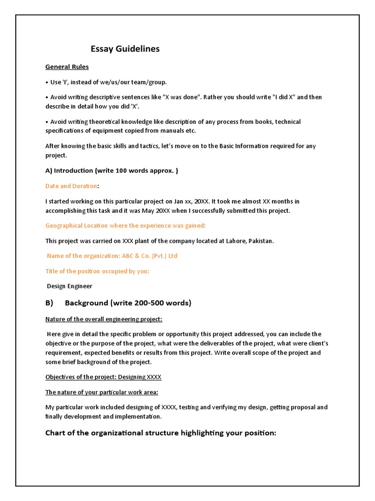 A Guide to Writing an Effective Engineering Project Essay | PDF ...