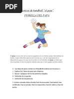 Materia Handball Pases | PDF | Mano | Hombro