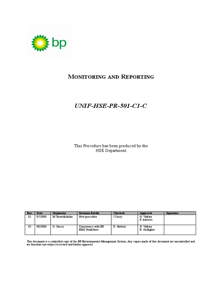 PR-501 Monitoring and Reporting R2 | PDF | Law | Science & Mathematics