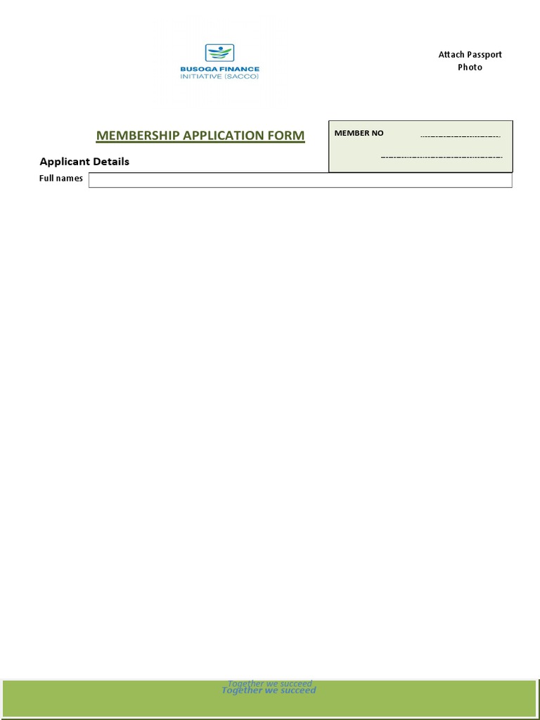 BFI Membership Application Form | PDF | Passport | Identity Document