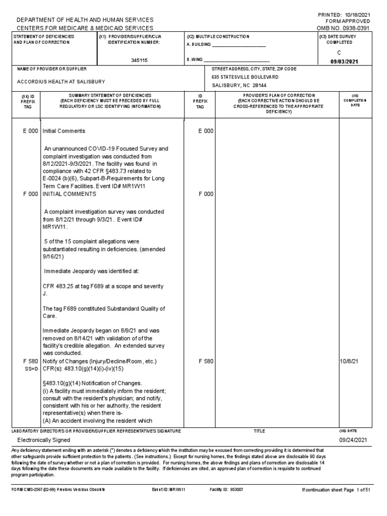 Department of Health and Human Services Inspection Report | PDF ...