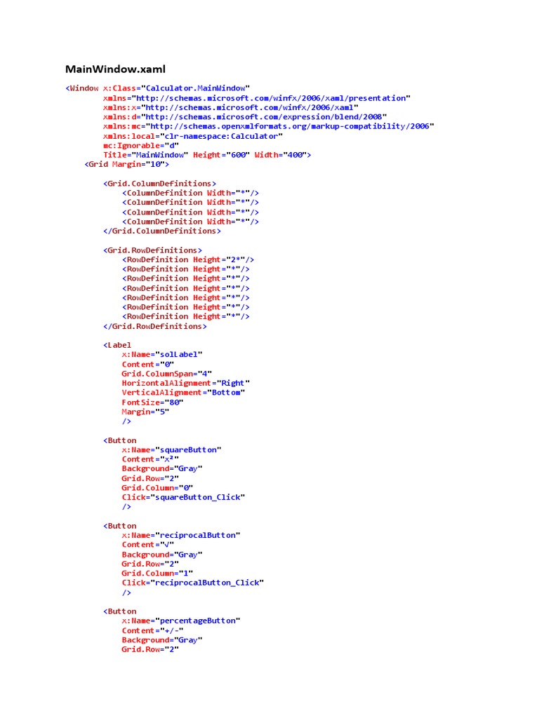Mainwindow Xaml | PDF | Extensible Application Markup Language | Computing