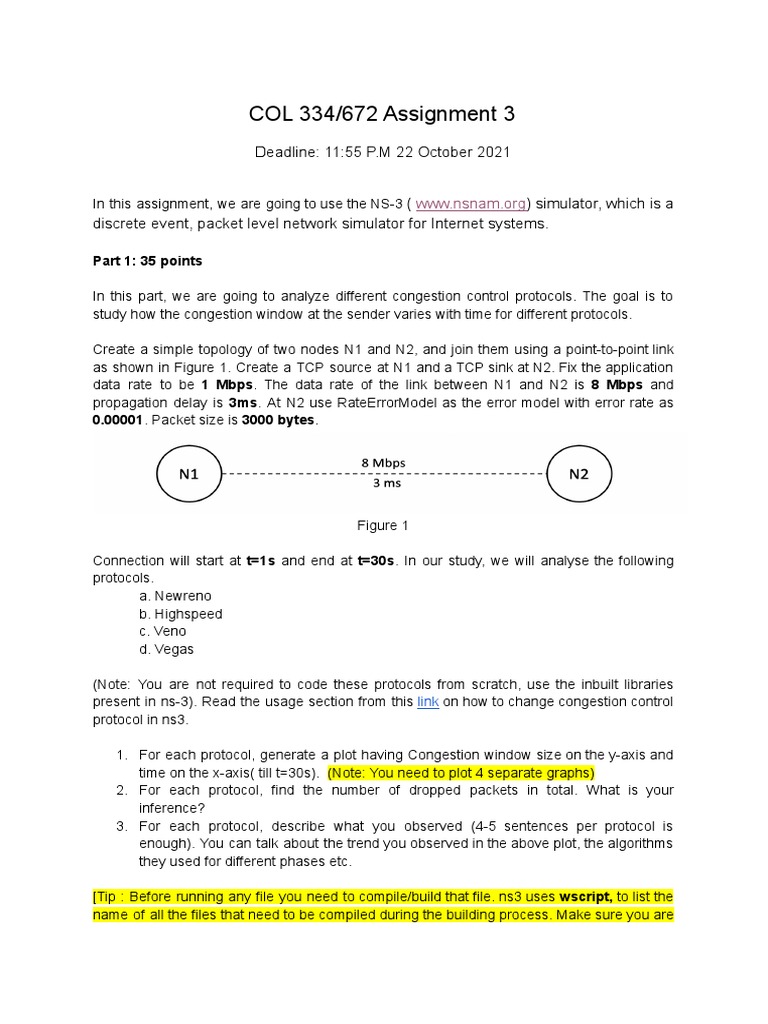 Assignment 3 CN - Iteration 1 | PDF | Network Congestion | Transmission ...