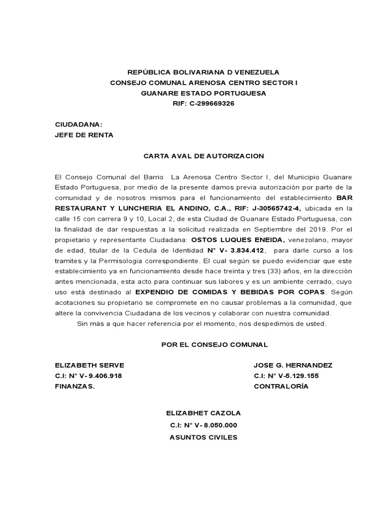 Carta Modelo: Cómo Ejecutar Un Aval De Forma Efectiva – YKFGZG