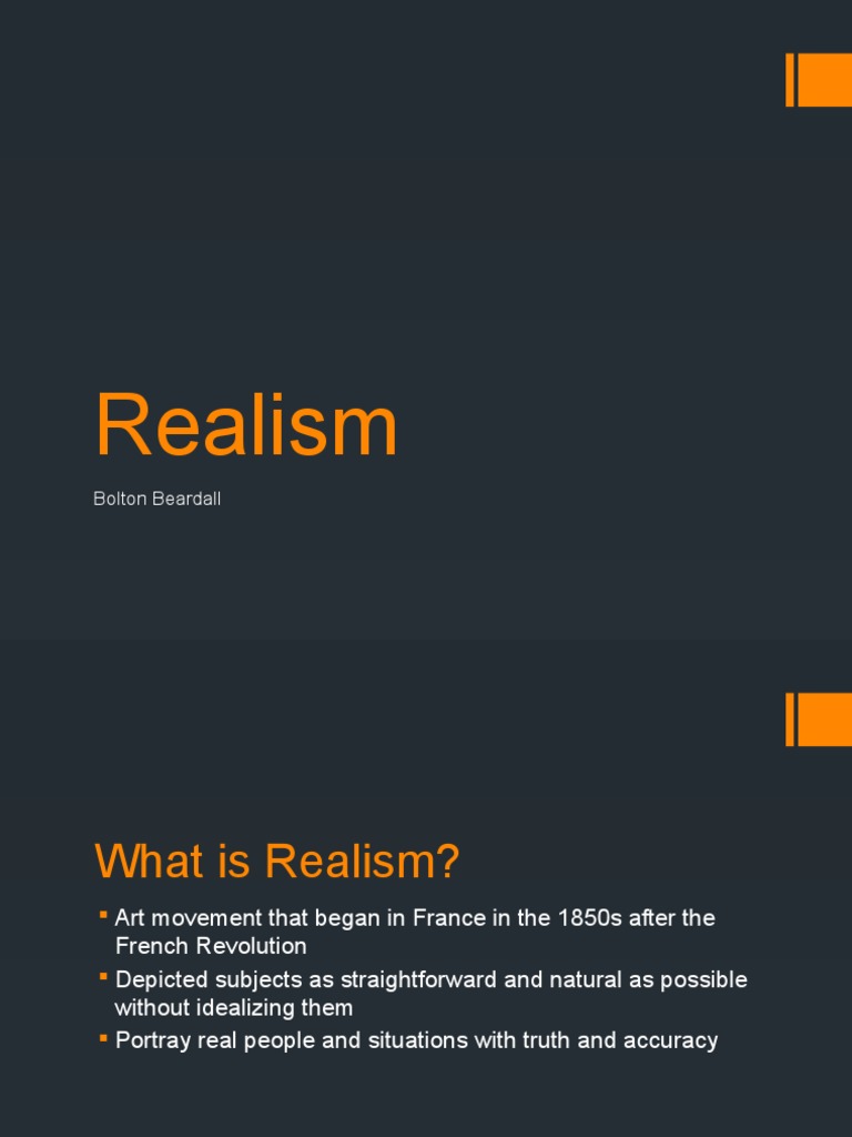 Realism Powerpoint | PDF | Realism (Arts) | Paintings