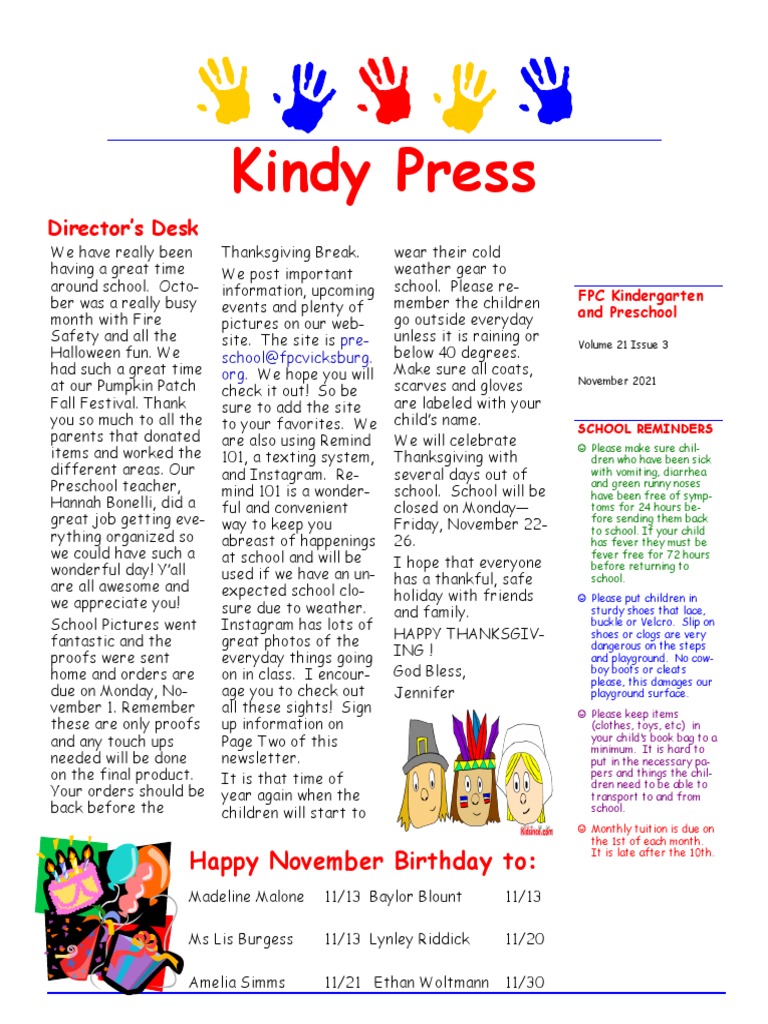 Kindy Press November 2021 | Download Free PDF | Childhood