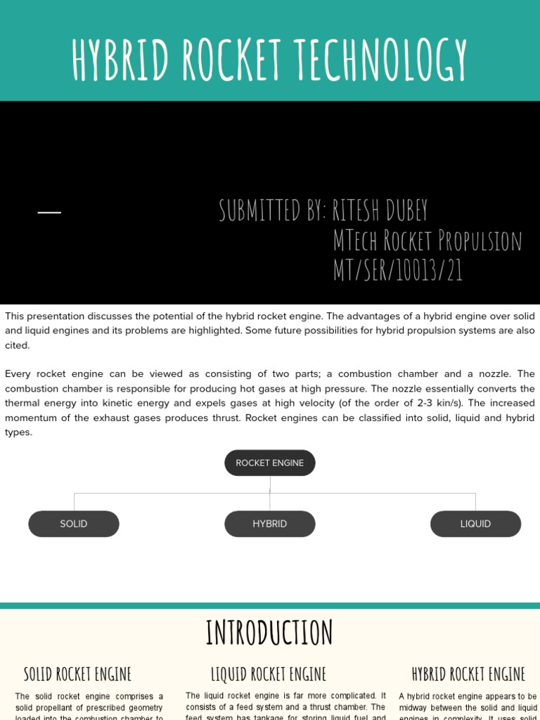 Hybrid Rocket Technology | PDF | Rocket Engine | Rocket Propellant