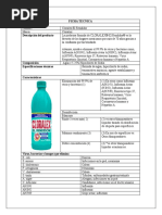 Ficha Técnica y Hoja de Seguridad - Cloralex | PDF | Amoníaco | Agua
