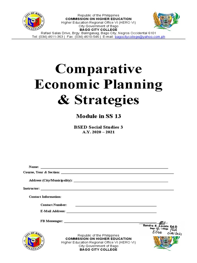 Final Module in Ss 13 | PDF | Economies | Economic System