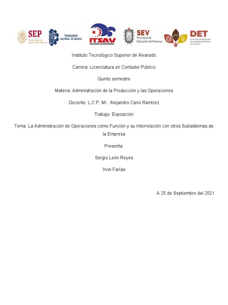 Hoja Presentacion ITSAV | PDF