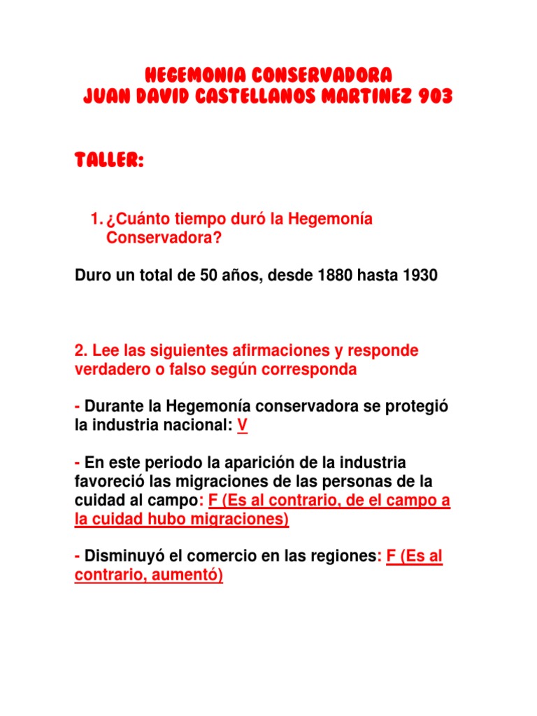 Hegemonia Conservadora JDCM 903 | PDF