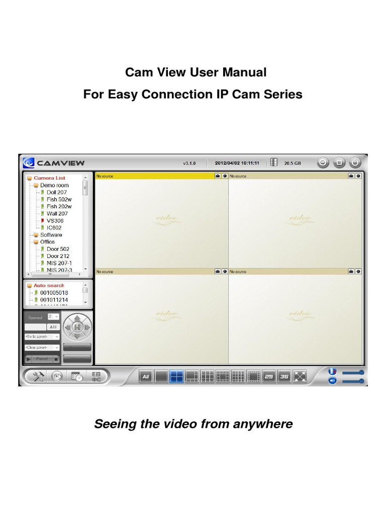 Cam View User Manual For Easy Connection IP Cam Series: Seeing The ...