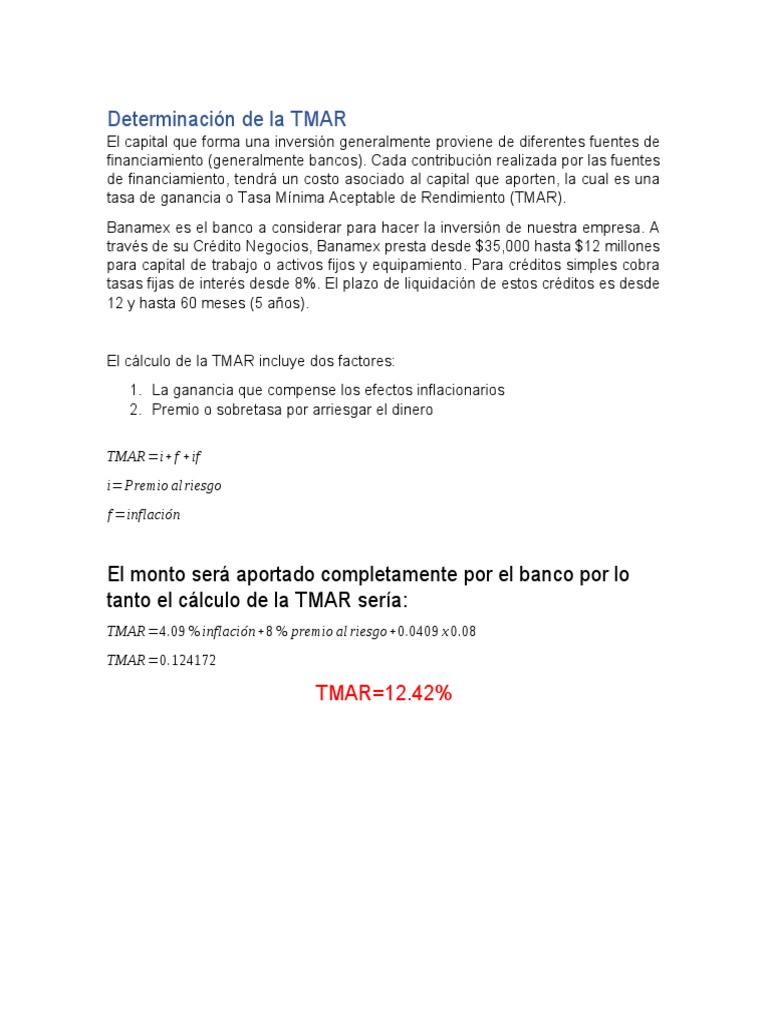Determinacion de La Tmar | PDF