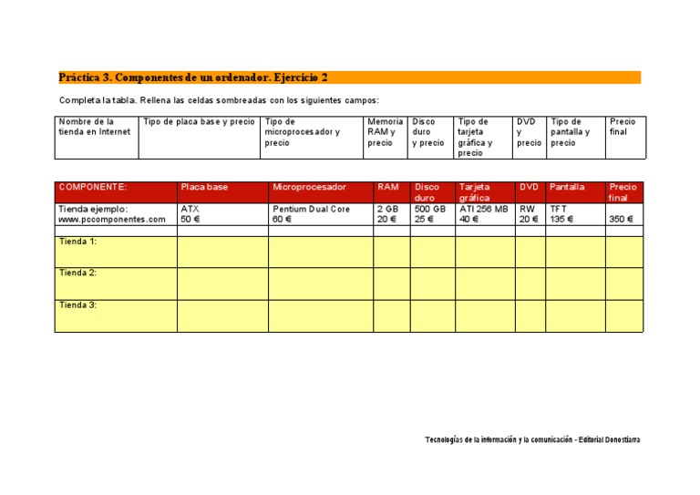 P3 E2 Comparando | PDF