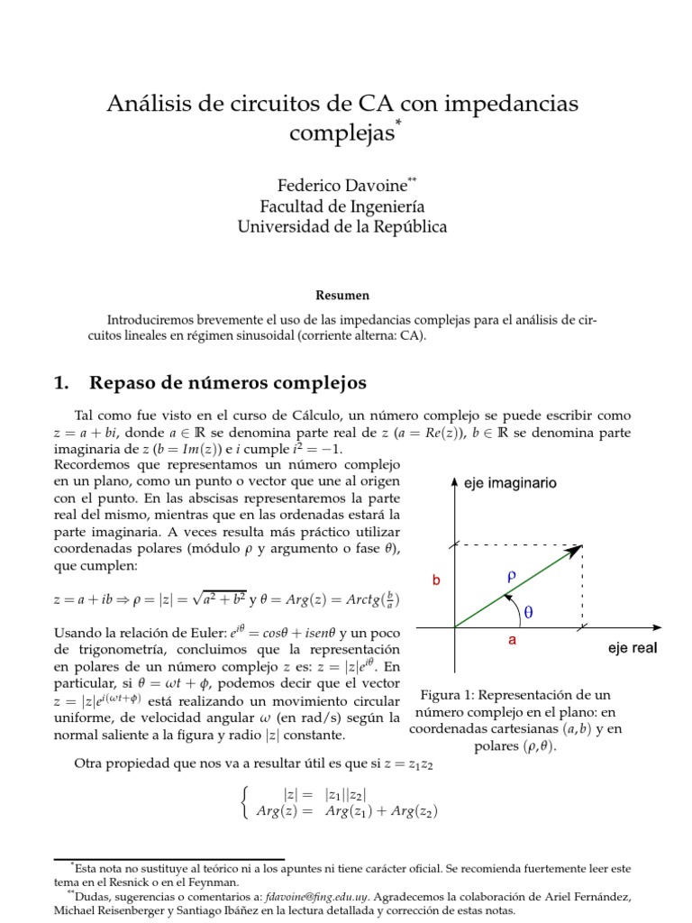 An Alisis de Circuitos de CA Con Impedancias | PDF