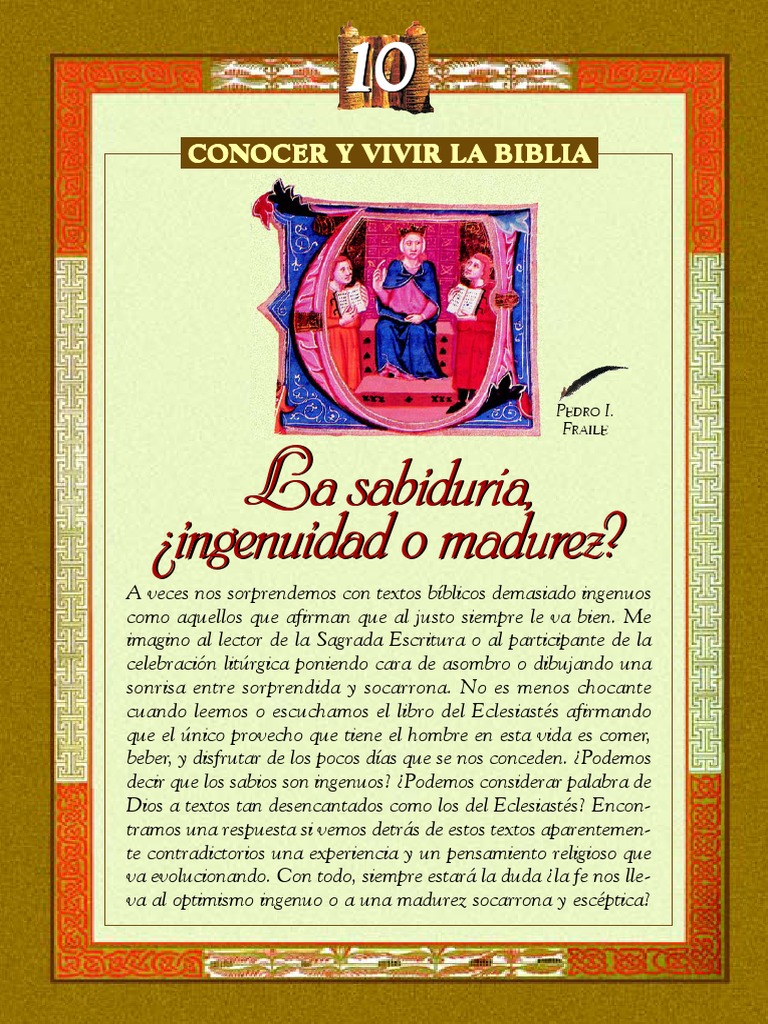 10 La Sabiduria | PDF | Libro de trabajo | Libro de proverbios