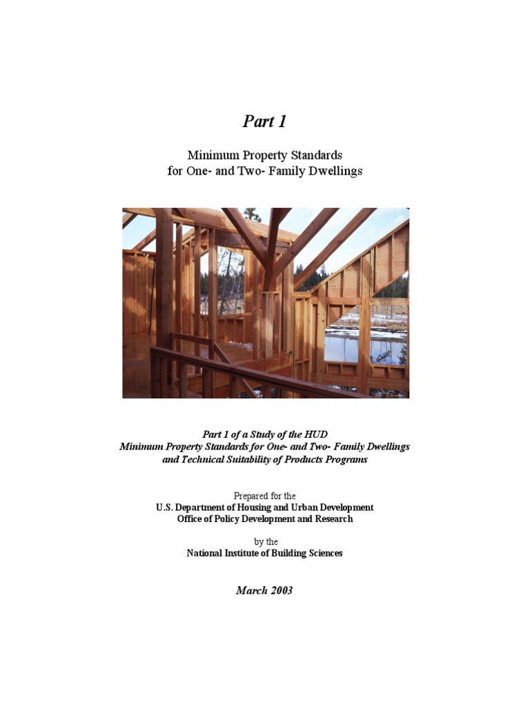 Minimum Property Standards For One-And Two - Family Dwellings | PDF ...