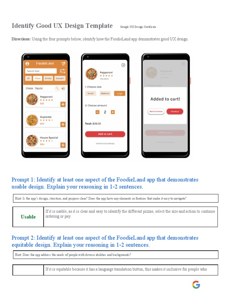 FoodieLand App UX Design Insights | PDF