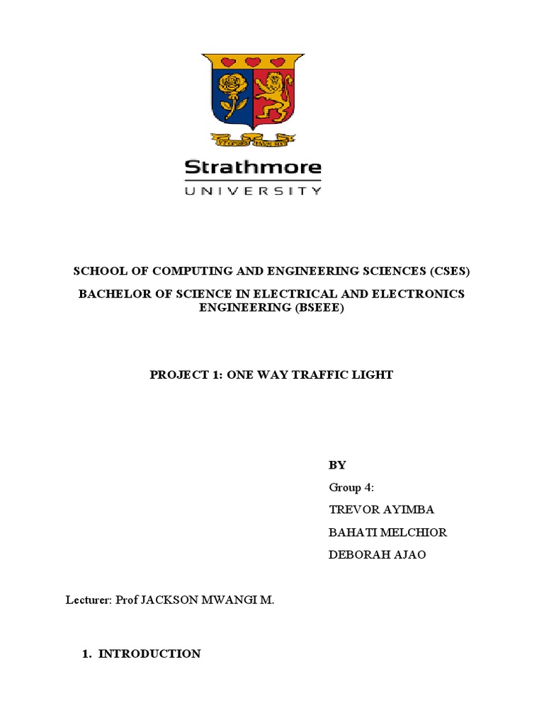 School of Computing and Engineering Sciences (Cses) Bachelor of Science in Electrical and ...