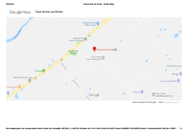 Casa Quinta Las Brisas - Google Maps | PDF