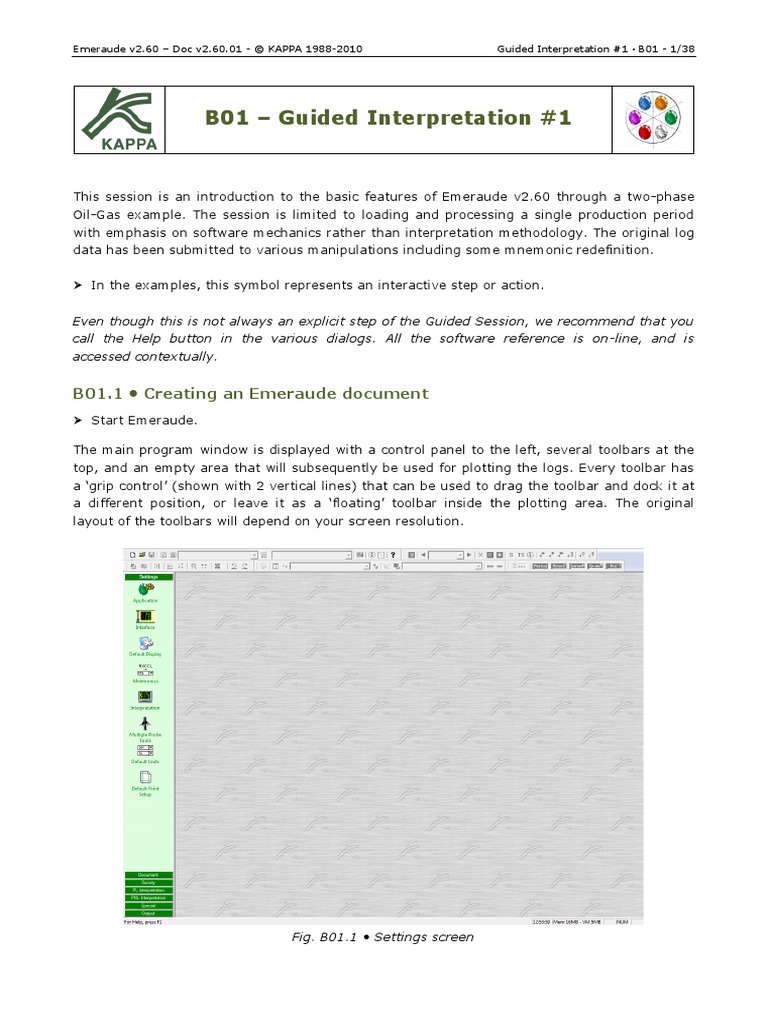B01 - Guided Interpretation #1: B01.1 - Creating An Emeraude Document ...