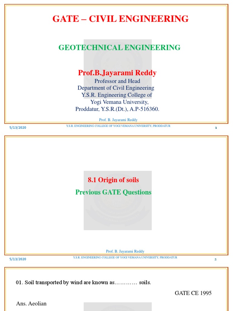 Gate - Civil Engineering | PDF | Density | Buoyancy