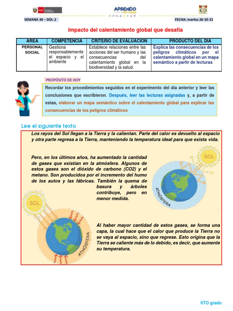Actividades sobre Calentamiento Global Infantil | PDF | Cambio ...