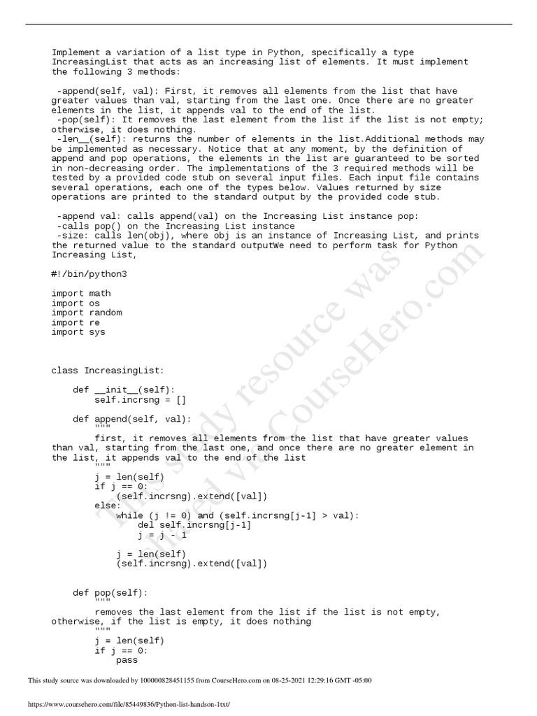 Python List Handson 1 | PDF | Programming Paradigms | Software