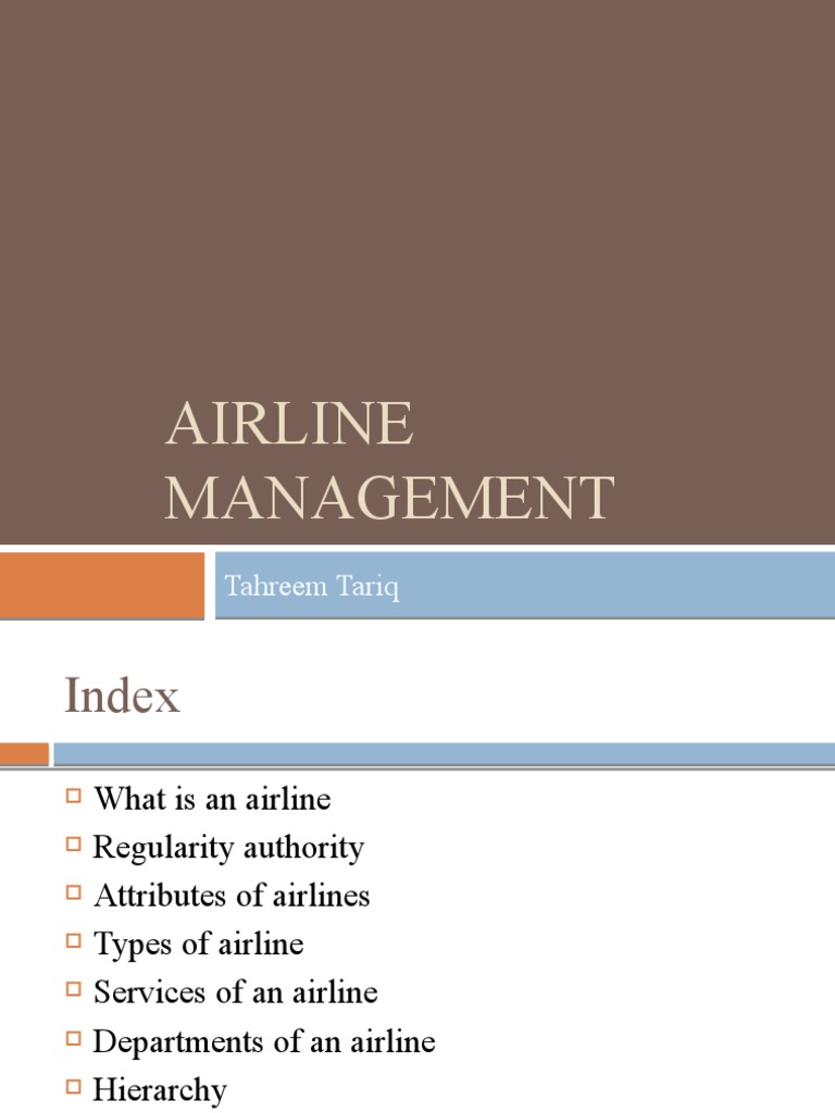Overview of Airline Management | PDF | Airlines | Low Cost Carrier