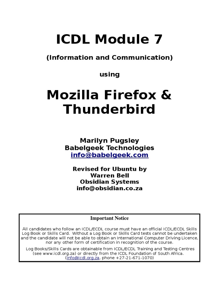 ICDL Module 7: (Information and Communication) Using | PDF | World Wide ...