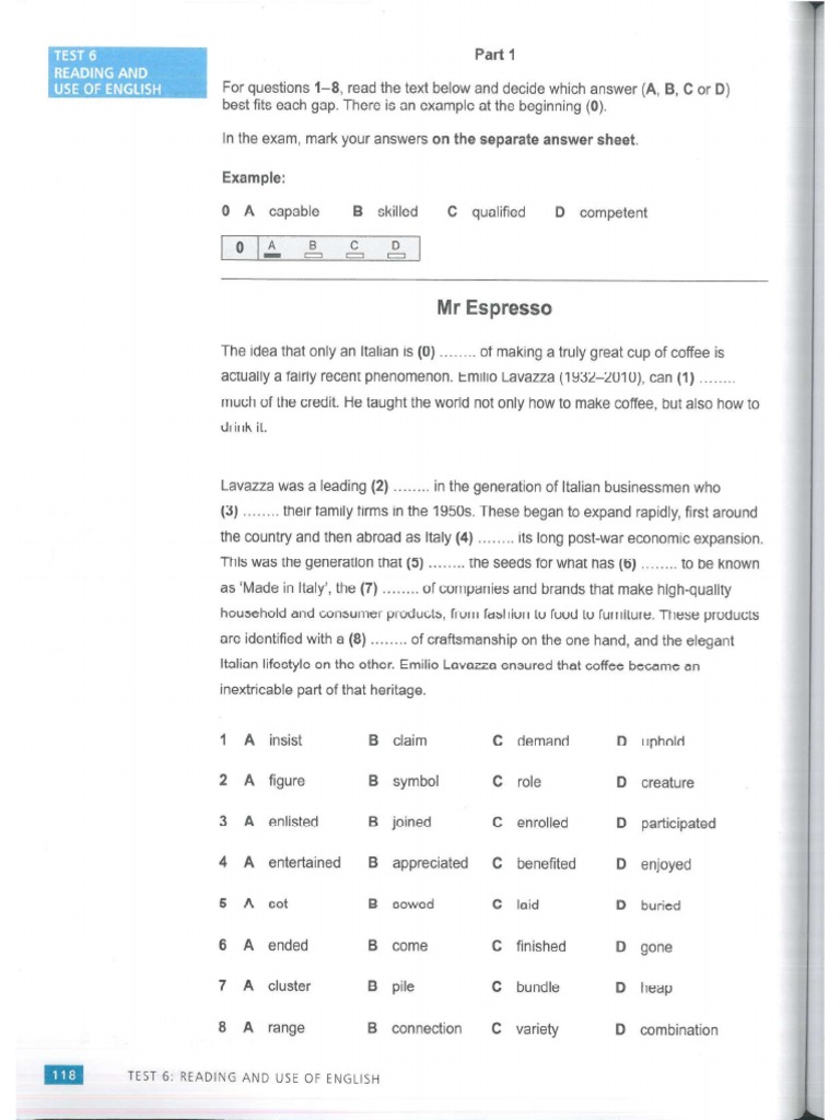 CAE Plus 2 Test 6 | PDF