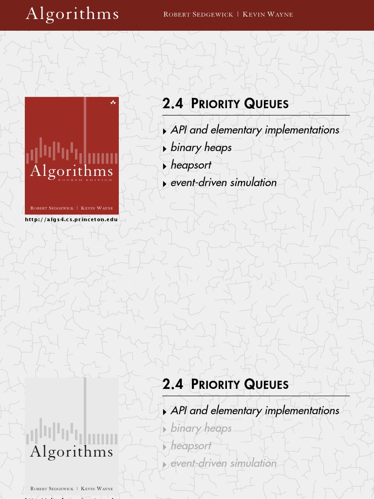 24 Priority Queues | PDF | Queue (Abstract Data Type) | Applied Mathematics