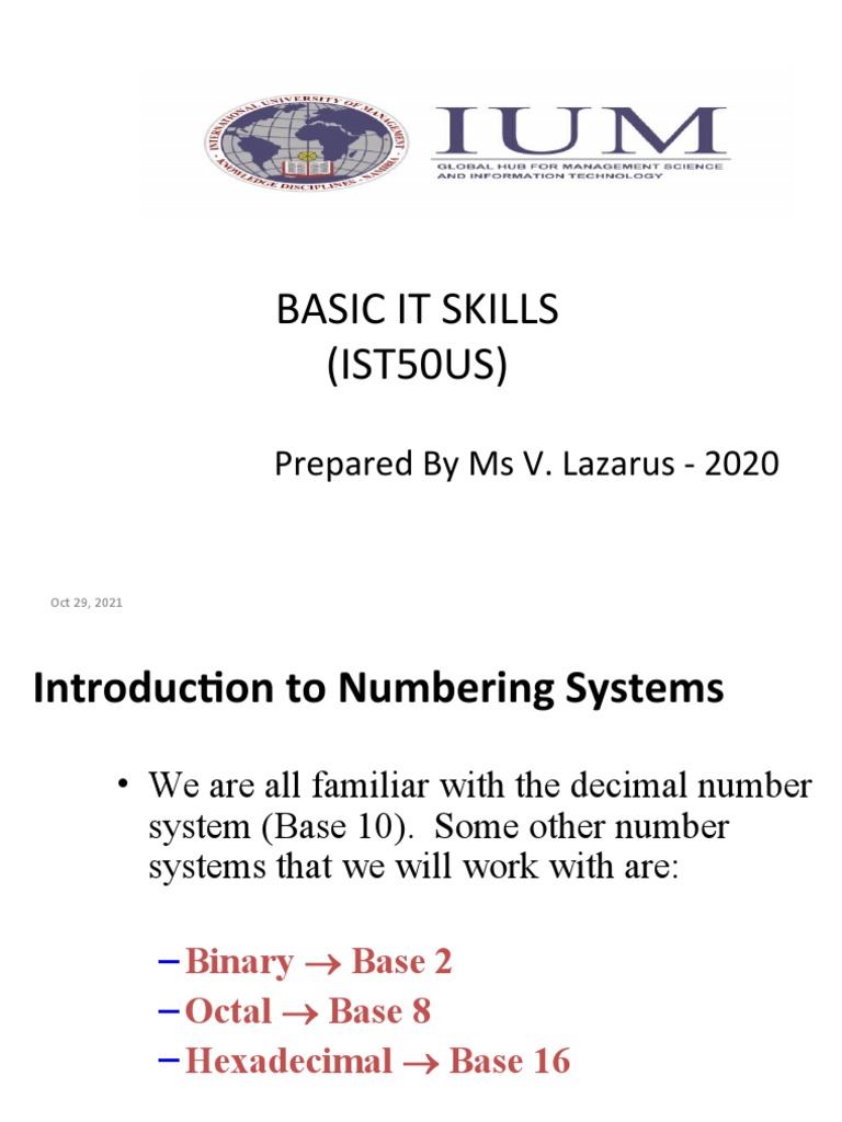 An Introduction to Numbering Systems and Basic Digital Concepts | PDF ...