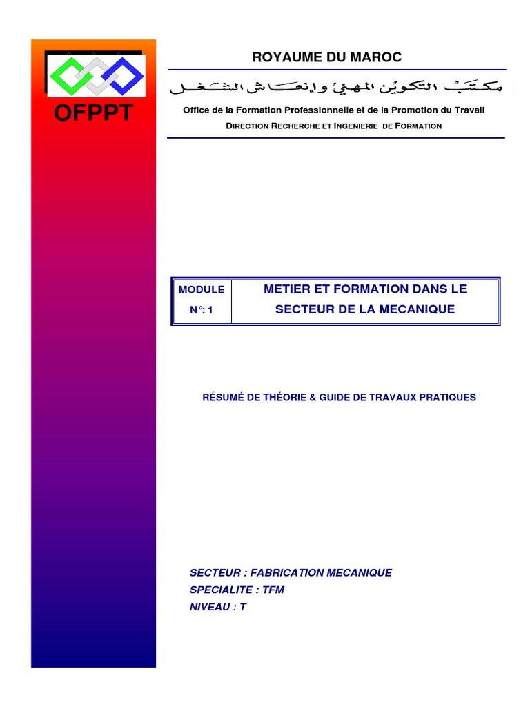 Ofppt: Royaume Du Maroc | PDF | Usinage | Machine-outil à commande numérique