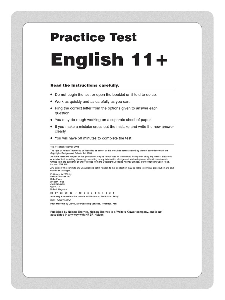 Bond 11 Plus English Sample Test | PDF | Ebenezer Scrooge | A Christmas ...