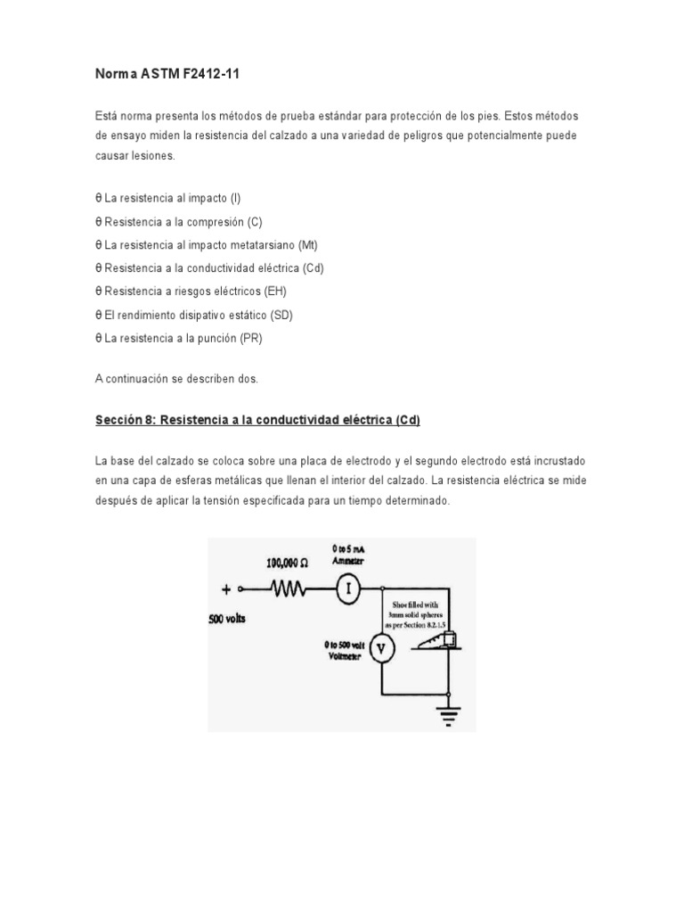 Pruebas ASTM F2412-11 para Calzado | PDF | Ciencia y matemáticas | Tecnología